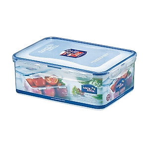 LocknLock Easy Essentials Food Storage lids/Airtight containers, BPA Free, Rectangle-88 oz-for Rice, Clear