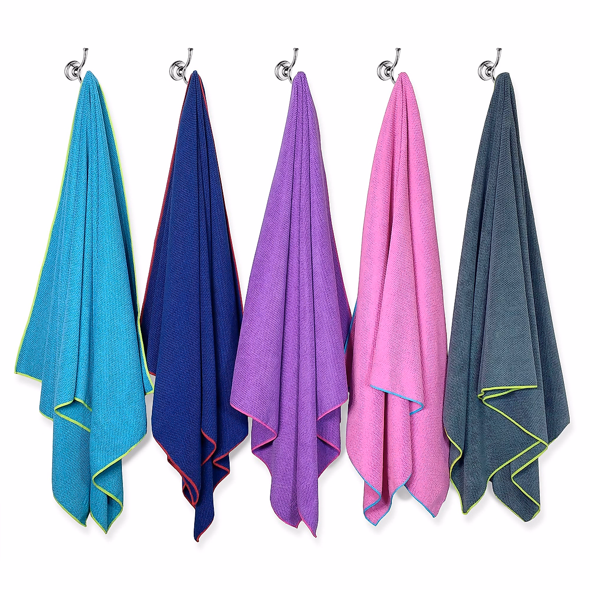 Flow Quick Dry Swim Towel with Hood - Microfiber Hooded Towel for Competitive Swimming and Other Water Sports (Pink)