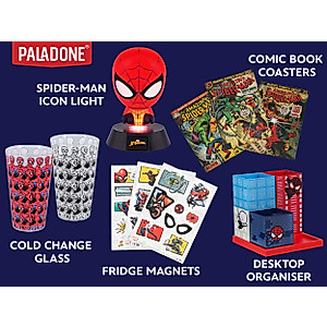 Paladone Spiderman Official Licensed Comic Book Desktop Organizer, Gamer and Comic Series Fan Decor and Gift, Nostalgic Marvel Superhero Desk and Table Accessory