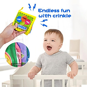 Ynanimery Animal Bath Squirt Toys | Baby Bath Books for Toddlers 1-3, Rubber Ducks & Floating Animals & Waterproof Cloth Books Bulk Bath Toys for Infants 6-12-18 Months(8 Pack Bath Books)