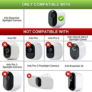 UYODM 3 Pack Solar Panel Charger Compatible with Arlo Essential Spotlight/XL Spotlight Only, 16.5ft Power Charging Cable Micro USB, IP66 Weatherproof Aluminum Alloy Frame Silver (Not for 2K/2nd Gen)