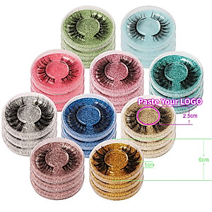 HeyAlice False Lashes Faux Mink Eyelashes 30 Pairs 10 Styles Wholesale Eye Lashes Pack 3D Volume Natural Look Wispy Fluffy Fake Eyelashes Bulk