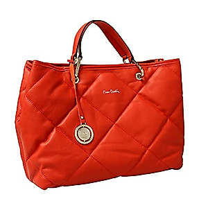 Pierre Cardin Large Red Soft Quilted Shopper Tote for womens