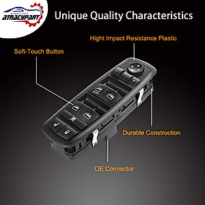 Master Power Window Switch | 8+13 PINS Check Required | Replacement for 2011-2016 Dodge Journey | Replaces# 68084001AD, 68084001AC, 68084001AB