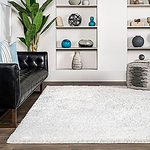 nuLOOM Marleen Contemporary Shag Area Rug, 4' x 6', White