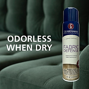 Guardsman Fabric Defense & Upholstery Protector Blocks Stains and Repels Liquid, Use on Microfiber, Rugs, Carpeting, Fabric Apparel, Easy Clean, Odorless, No Chemical Cleaner 11 Oz 460900