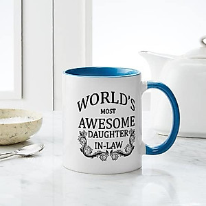 CafePress World's Most Awesome Daughter In Law Mug Ceramic Coffee Mug, Tea Cup 11 oz