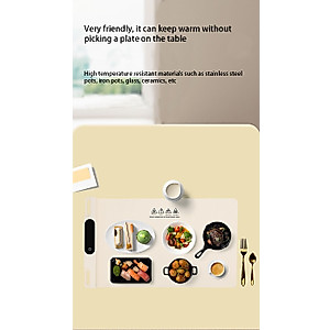 Adjustable Temperature, Foldable Food Heater, Suitable for Dining and Gatherings, Food Insulation Pads for Buffet and Family Gatherings, hot Plates for Holidays and countertops