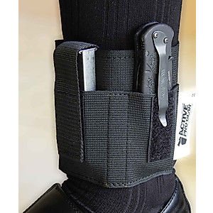 Ankle Holster Magazine Carrier for Concealed Carry | Ankle Carrier for Gun Magazines, Pocket Knife, Flashlight, Multi-Tool | Leg Carry Pistol Magazine Pouch | ActiveProGear