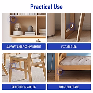 40 Pack L Bracket Corner Braces, Small Metal L Brackets for Wood, 1.5 inch Steel Joist Right Angle Brackets for Wood Shelves Chair Drawer Cabinet with Screws, Zinc Plated HOME MASTER HARDWARE