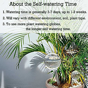 Plant Self Watering Stakes, 10pcs Clear Plant Self-Watering Bulbs, Flower Plant Automatic Watering Device, Self Watering Planter Insert Garden Waterer for Plant Indoor Outdoor Flower