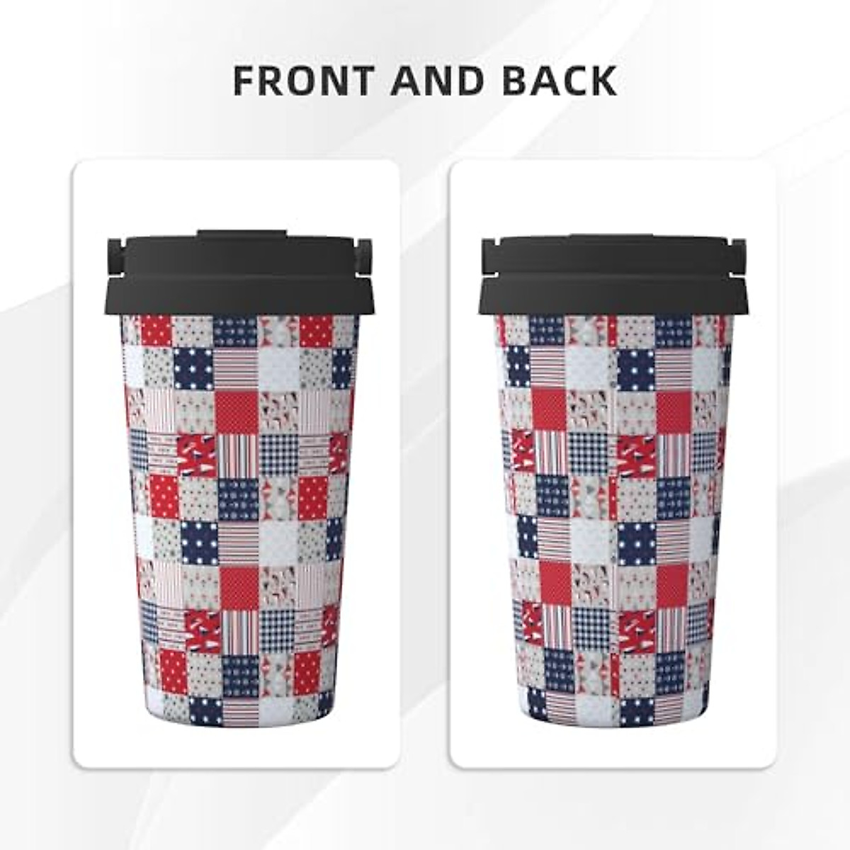 WANGZHAO Stars Pattern Print Double Wall Stainless Steel Vacuum Insulated Tumbler Cup Home Thermal Cup