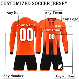 Custom Soccer Goalie Shirt and Shorts Personalized Goalkeeper Jersey Kids Youth and Adult Sizes Orange