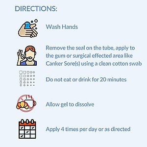 StellaLife VEGA Oral Gel: Dry Socket, Dry Mouth, Canker Sore, Tooth Extraction, Gum Surgery, Braces, Denture, Ulcer, Mucositis, Dental Implant, Advanced Natural Dental Pain Relief, Heal Faster, Mint