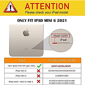 Case for New iPad Mini 6 2021 (6th Generation), Multi-Angle View Adjustable Stand Auto Wake/Slee for iPad Mini 6th Gen 8.3 Inch ,Cute Custom Pattern, Macaron