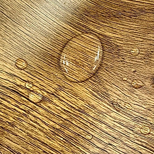 DESOMINOR 32.8Ft Brown Border Peel &Stick Wood Grain Wallpaper Border Removable Waterproof Bathroom Mirror Frame Sticker (Brown)