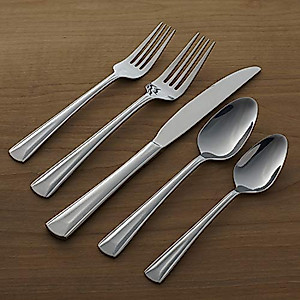 Oneida Cella 42 Piece Everyday Flatware, Service for 8, 18/0 Stainless Steel, Silverware Set