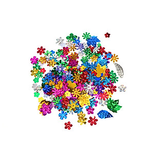 COHEALI 50 Grams Sequin Craft Mix Sequin Confetti Mix for Projects Assorted Glitter Sequins Sequins for Decor