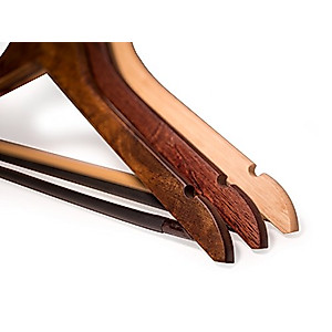 Topline Classic Wood Shirt Hangers - 20-Pack (Natural)