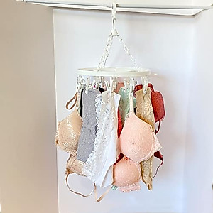 Evelots Clip Drying Hanger-Sock/Bra/Towel/Underwear-Foldable-16 Clips