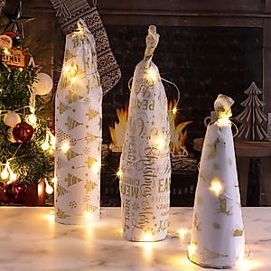 Whaline Christmas Gold Gift Tissue Wrap Paper Set, 120 Sheets Xmas Tree, Reindeer, Snowflake Design for Holiday Wrapping Paper DIY and Craft, 14" x 20"