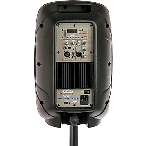 Alphasonik 10" Powered 1600W PRO DJ Amplified Loud Speaker Bluetooth USB SD Card AUX MP3 FM Radio PA System LED Ring Karaoke Mic Main Monitor, Band Church, Party, Guitar Amp, Home, BBQ w/Tripod Stand