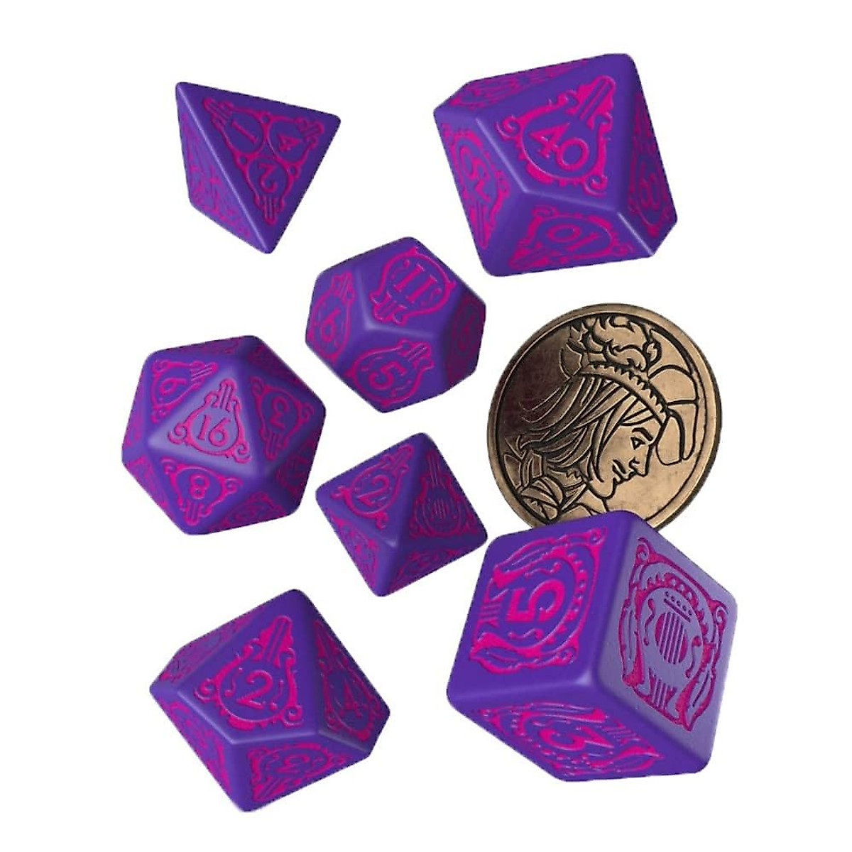 Q-Workshop Witcher Dice Set. Dandelion - Q-Workshop Conqueror of Hearts