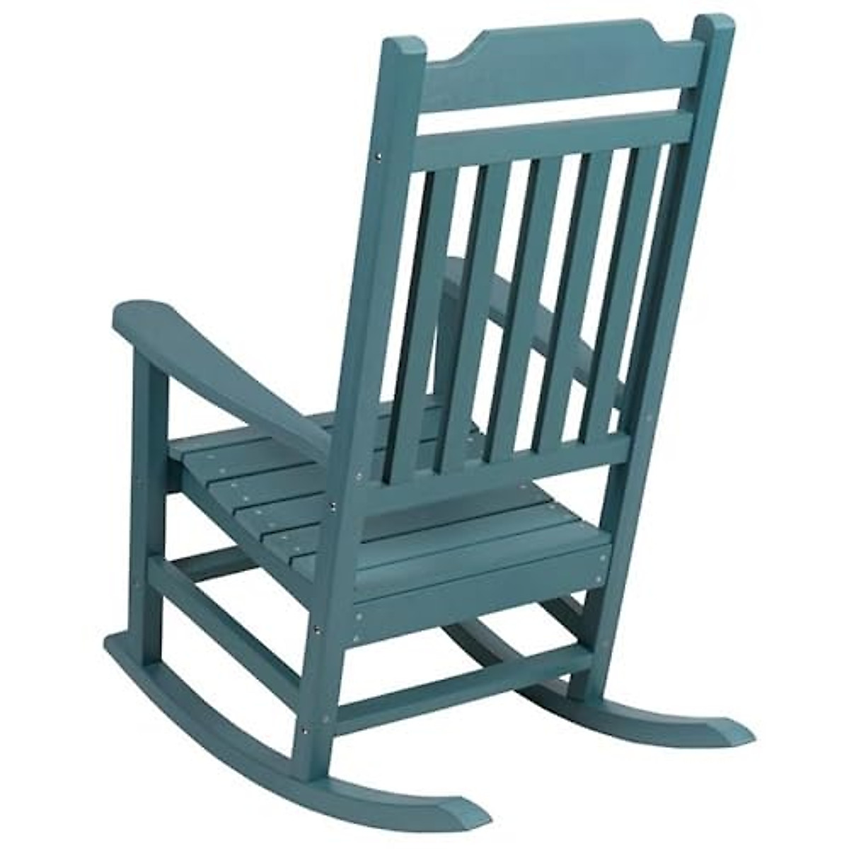 Flash Furniture Winston All-Weather Poly Resin Rocking Chair in Teal