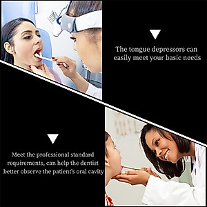 25pcs Spatula Professional Dental Depressors Plastic Stick Plastic Dental Practical