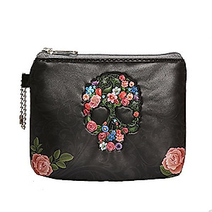 Coolrunner 3D Skull Series zipper coin purse small wallets mini change purse (Purse)