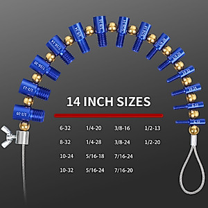 EAWONGEE Nut and Bolt Thread Checker Detachable Nut and Bolt Size Gauge Thread Gauge Suitable for Detecting Fixed Bolts or Threaded Holes in Enclosed Areas