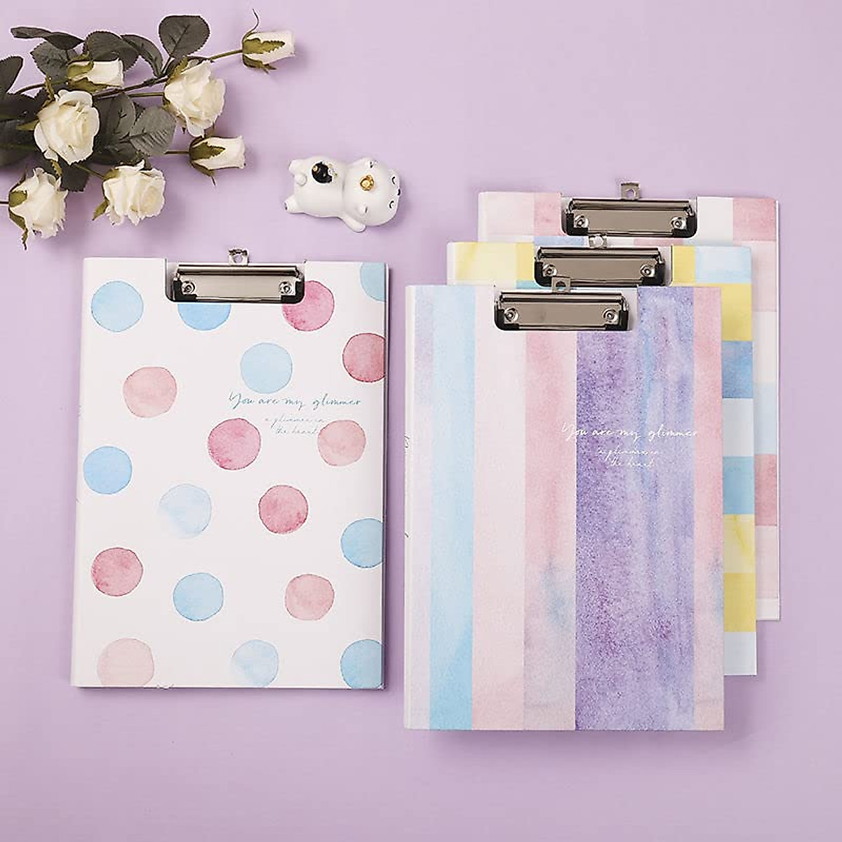 Clipboard Stationery Supplies Clipboard with Storage Cute A4 Clip Board Exam Pad Writing Pad Clipboard Office Supplies (Color : Yellow)