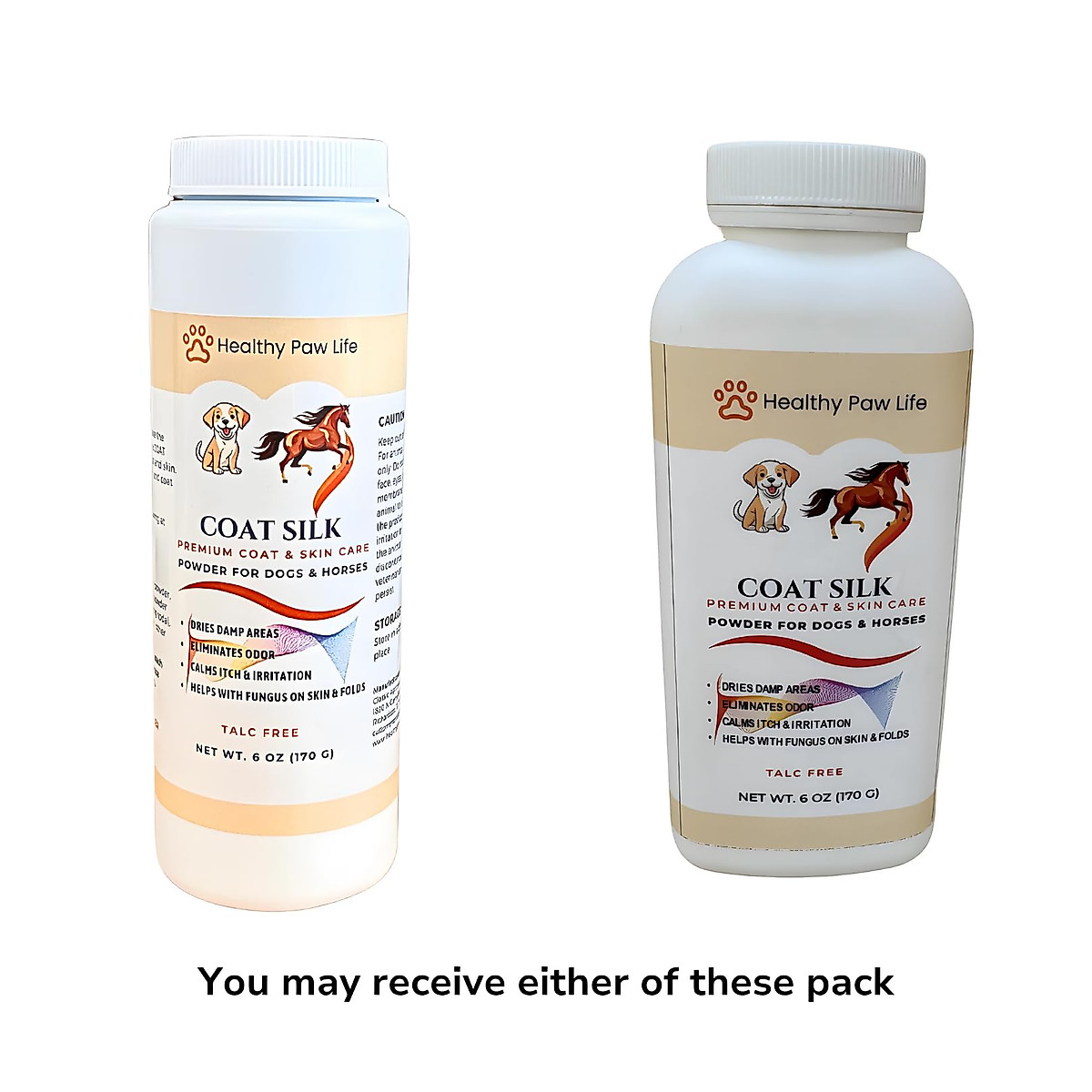 Coat Silk - Canine and Equine Dry Powder | Alleviate Odors and Itchiness | Relieves Rain Rot and Sweet Itch | Holistic Remedy and Soothing Formula | for Dogs and Horses
