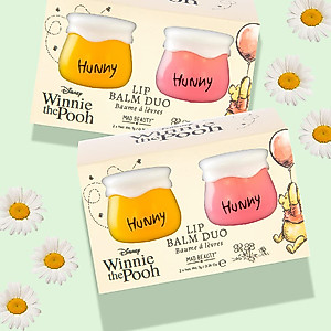 Mad Beauty Disney Winnie the Pooh Honey Pot Lip Balm Duo | Cruelty-Free | Vanilla & Honey Scents | Skincare Gifts for Women, Adults and Kids
