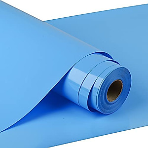 MECCANIXITY Heat Transfer Vinyl Rolls, 12" x 35 Feet HTV Vinyl, Lake Blue HTV Vinyl Iron on Vinyl Heat Vinyl Design for Shirts, Pillows, Hand Bags, Hats