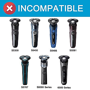 SH50 Replacement Heads for Philips Norelco Series 5000 Electric Shaver, Replacement Blades Head Fit for Phillips Series 5000 (S5xxx), AquaTouch (S5xxx), PowerTouch (PT8xx, PT7xx) 9-pc Pack