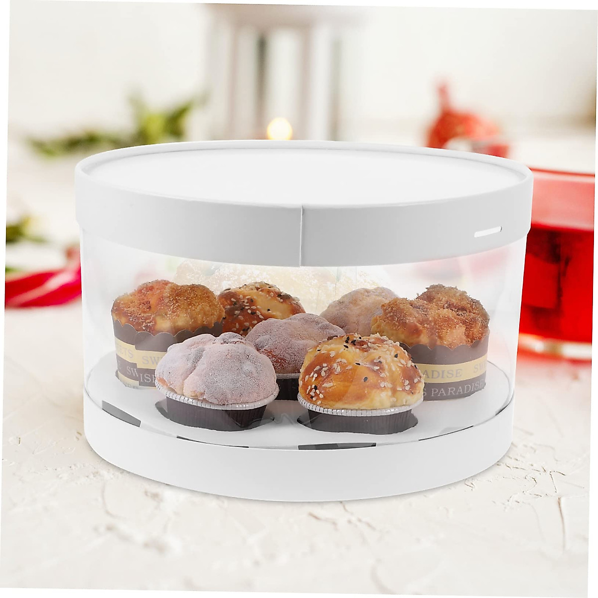 NOLITOY 2pcs Cake Box Muffin Cake Carrier Cupcake Storage Containers Cupcake Travel Container Muffin Cake Containers Cupcake Packaging Boxes Cupcake Transport Container Dessert Carrier