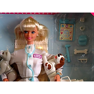 1996 Barbie Pet Doctor with dogs and cat (adorable pets magically wiggle-waggle when you pet them)