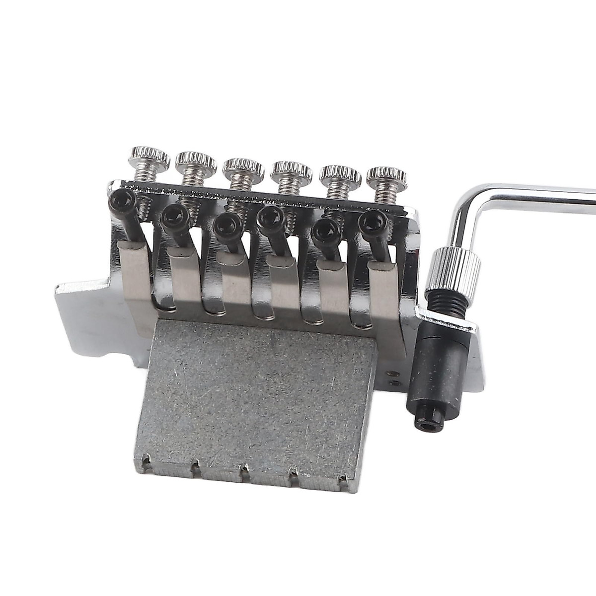 Double Rocking Tremolo Bridge System,Electric Guitar Spring Stabilizer Device Double Vibrato System Compatible with ST Style Electric Guitar(silver)