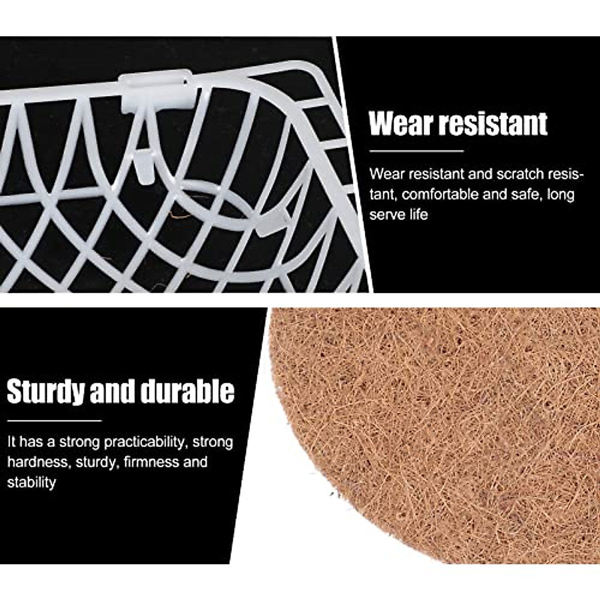 Happyyami 5 Sets Pigeon nest with Brown Cushion Pigeon Bird Pigeon Nesting Bowls Plastic Bird Multipurpose Tool pet Bird Accessories Multi-Function Breeding Nest pp White Incubator Birdcage