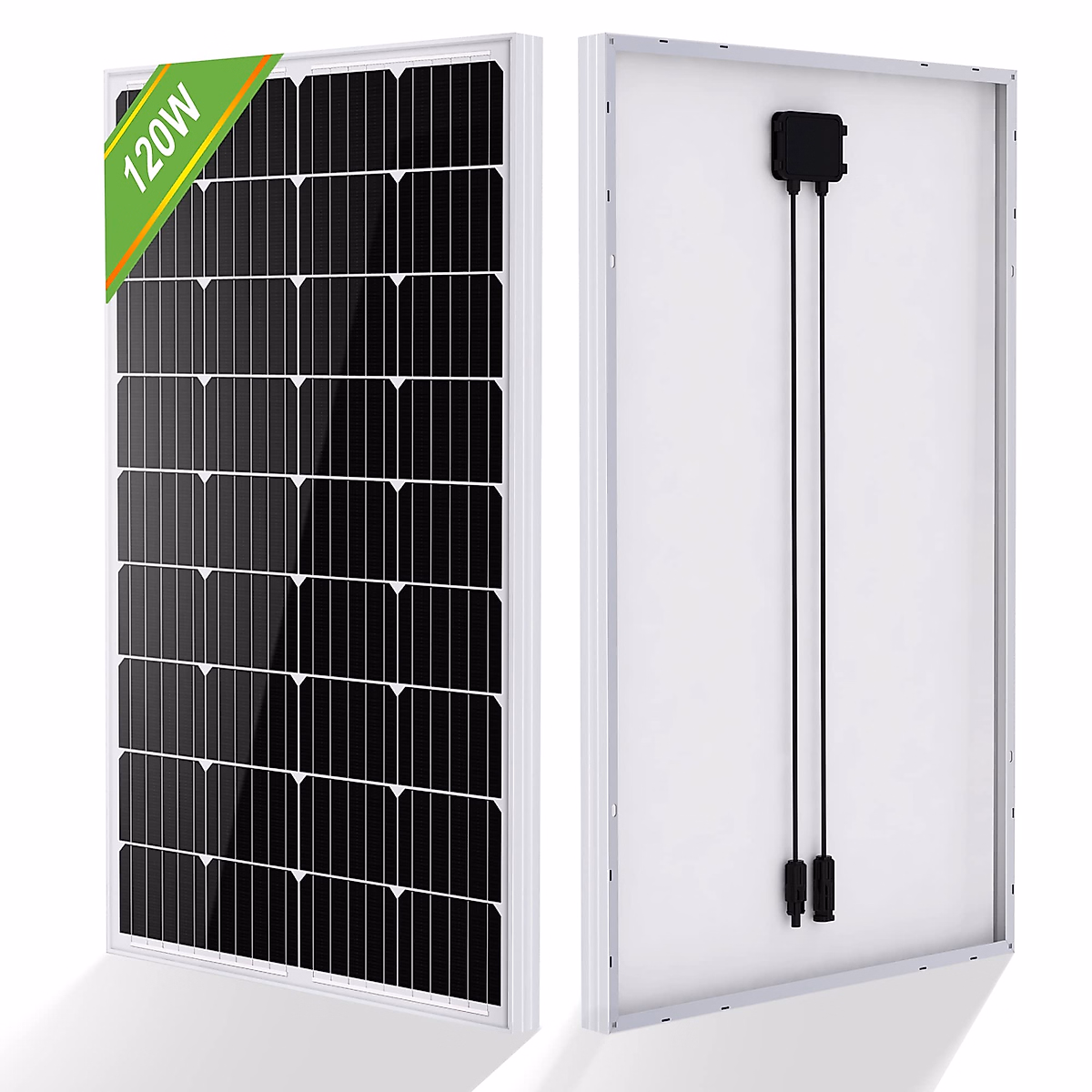 ECO-WORTHY 120W 12V Solar Panel, High Efficiency Mono Module for Motorhome Caravan Camper Shed Boat Yacht Off Grid Solar System Backup Power