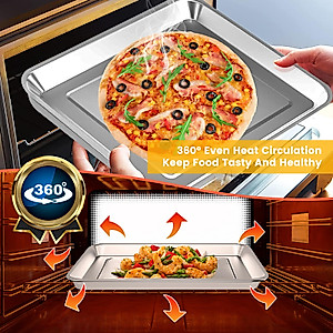GWY 12" × 12" Baking Pan for Breville Smart Oven BOV800XL, Smart Oven Plus BOV810BSS, Smart Oven Pro BOV845BSS, Smart Oven Air BOV900BSS, Compatible with Ninja SP100 SP101 SP1001C SP201 Air Fry Oven