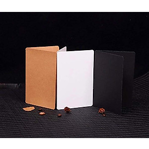 ZOOYOO Blank Tent Table Place Cards Paper Greeting Cards for Weddings, Folded Seat Assignment Setting Label, Banquet Party Event, 3.5 x 2.7 Inch Pack of 50（Black