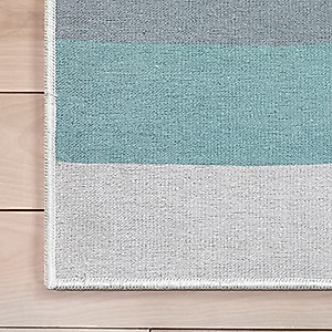 Well Woven Kids Rugs Kaleidoscope Rainbow 5' x 7' Multi Pastel Modern Printed Machine Washable Area Rug