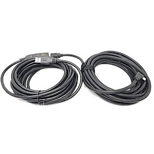 TNE 32ft/10M Link Cable for Oculus Quest 2/Quest 3 Steam VR Gaming and Charging | 16ft Angled Gen 1 Type C USB3.2 to USB Type A Power Cord+16ft Active Repeater Extension 3.0 Cable (32ft/10M)