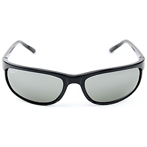 Ray-Ban RB2027 601/W1 PREDATOR 2 Sunglasses Black /Crystal Polarized Mirror Grey Lens., 62
