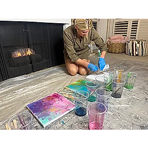 EPE EasyPour Epoxy 1 Gallon Kit - Crystal Clear High Gloss Resin and Hardener, 2 Mixing Cups, Silicone Spatula, Plastic Spreader - Wood Tabletops, Epoxy Countertop Resin, Epoxy Casting and Art Work