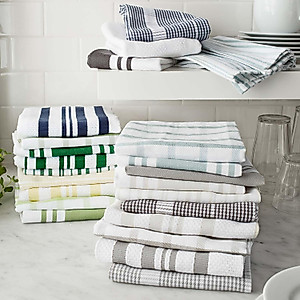 Sur La Table Striped Kitchen Towels, Set of 3, Sardine
