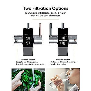 Brio AQUUS TROE600COL Reverse Osmosis Water Filtration System, 4-Stage Tankless RO Water Filter System for Under Sink, 600 GPD, 1.5:1 Pure to Drain, Reduces TDS, Smart Faucet, USA Support, Black