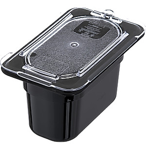 Carlisle FoodService Products 10336U07 StorPlus Ninth Size Polycarbonate Universal Flat Surface Food Pan Lid, Clear (Pack of 6)